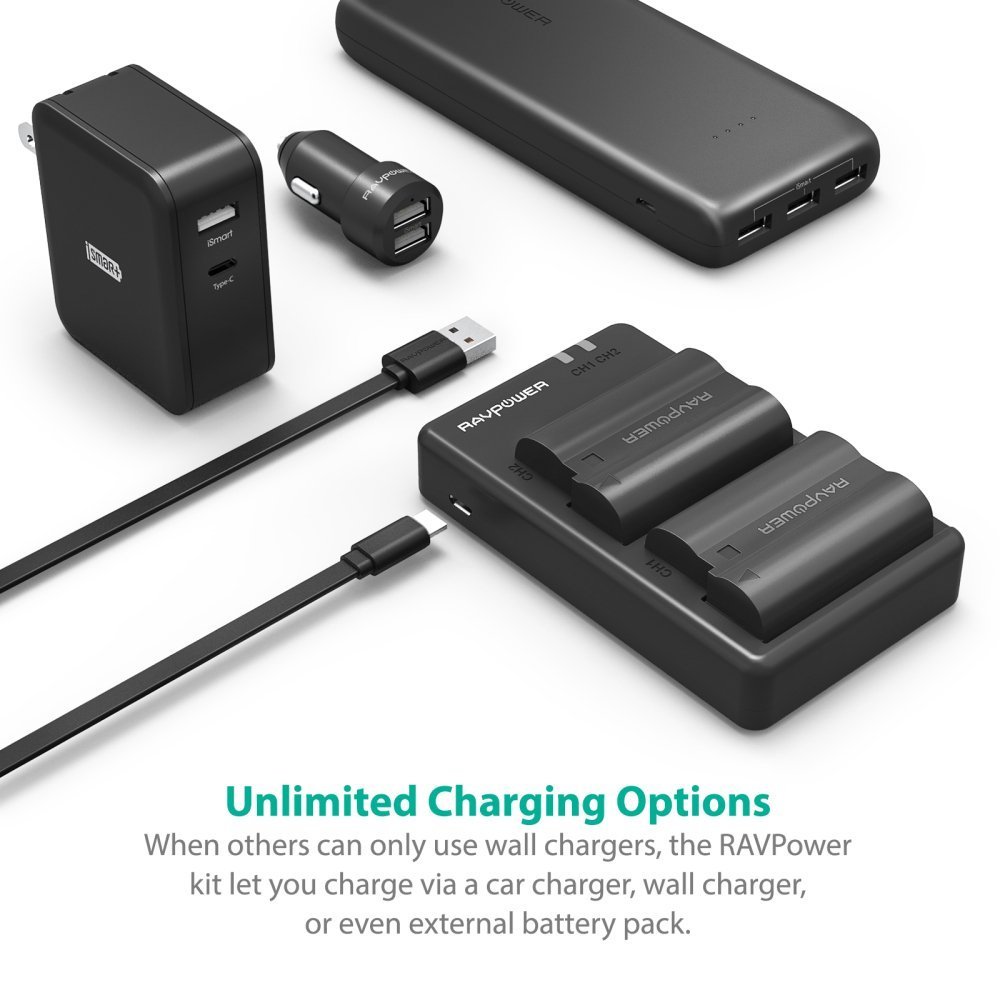 Bộ Sạc Đôi Và 2 Pin RAVPOWER RP-BC057 - VJShop