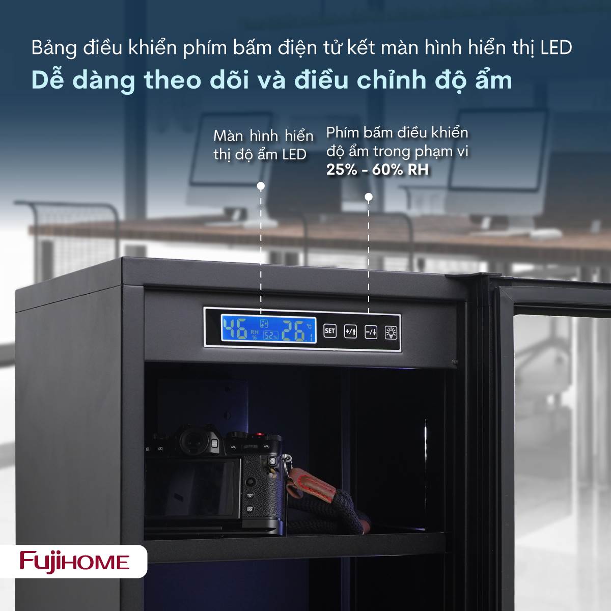 Tủ Chống Ẩm Fujihome DC-50E 50L Chính Hãng, Giá Tốt Tại VJShop.vn