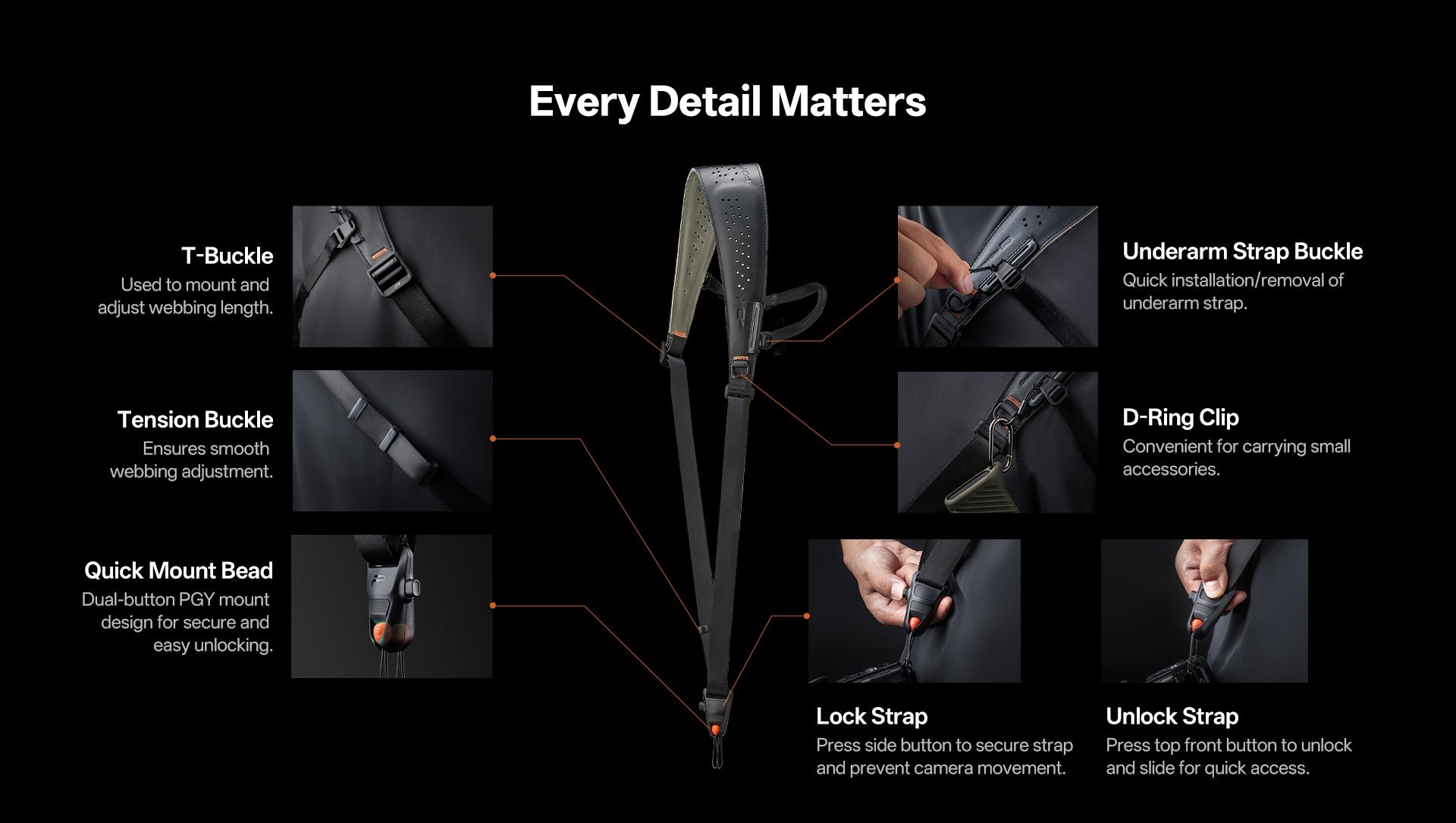 Dây Đeo Máy Ảnh PGYTECH Camera Strap Pro Chính Hãng, Giá Tốt