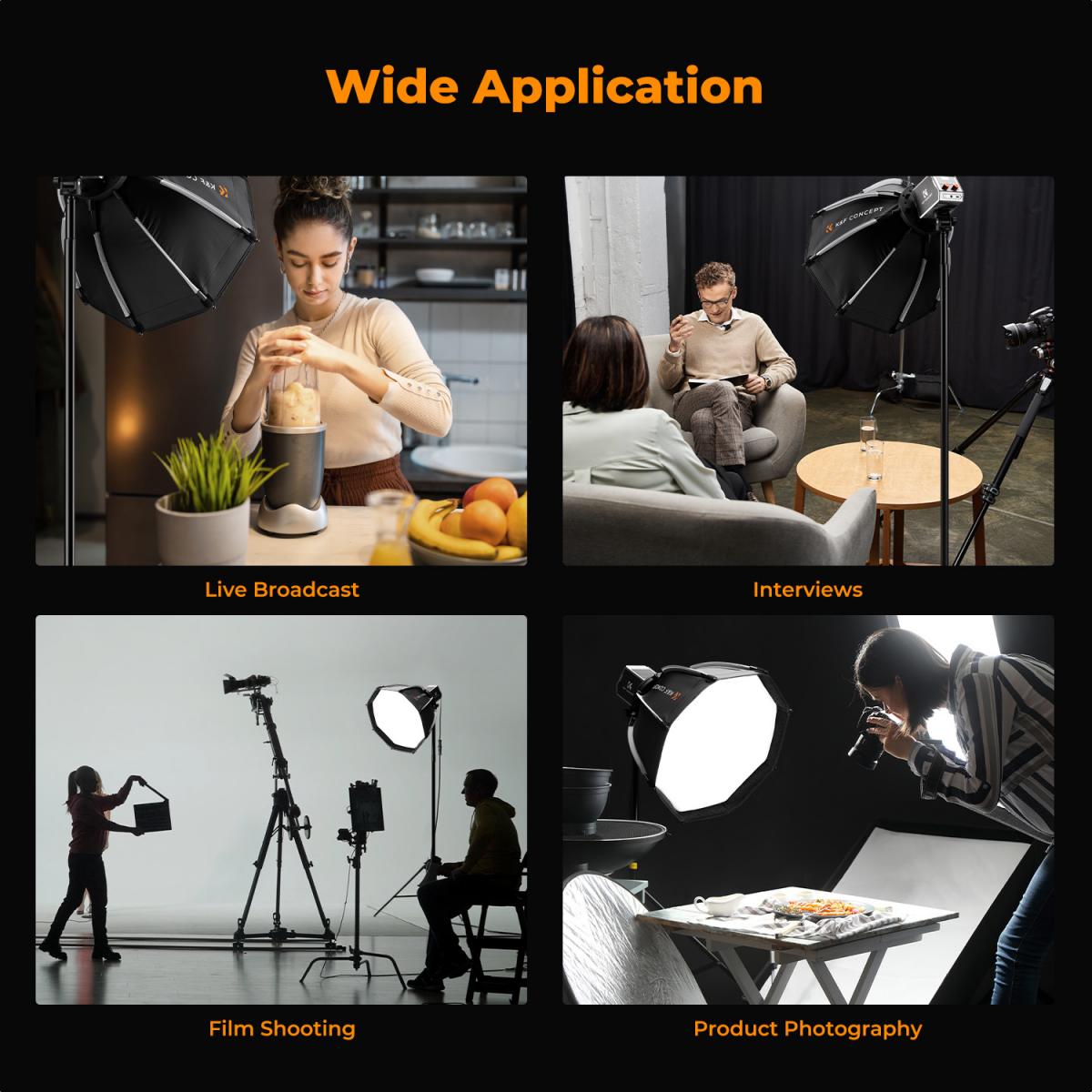 K&F Concept 40CM Octagonal Softbox - Mini Bowens Mount Chính Hãng Tại ...