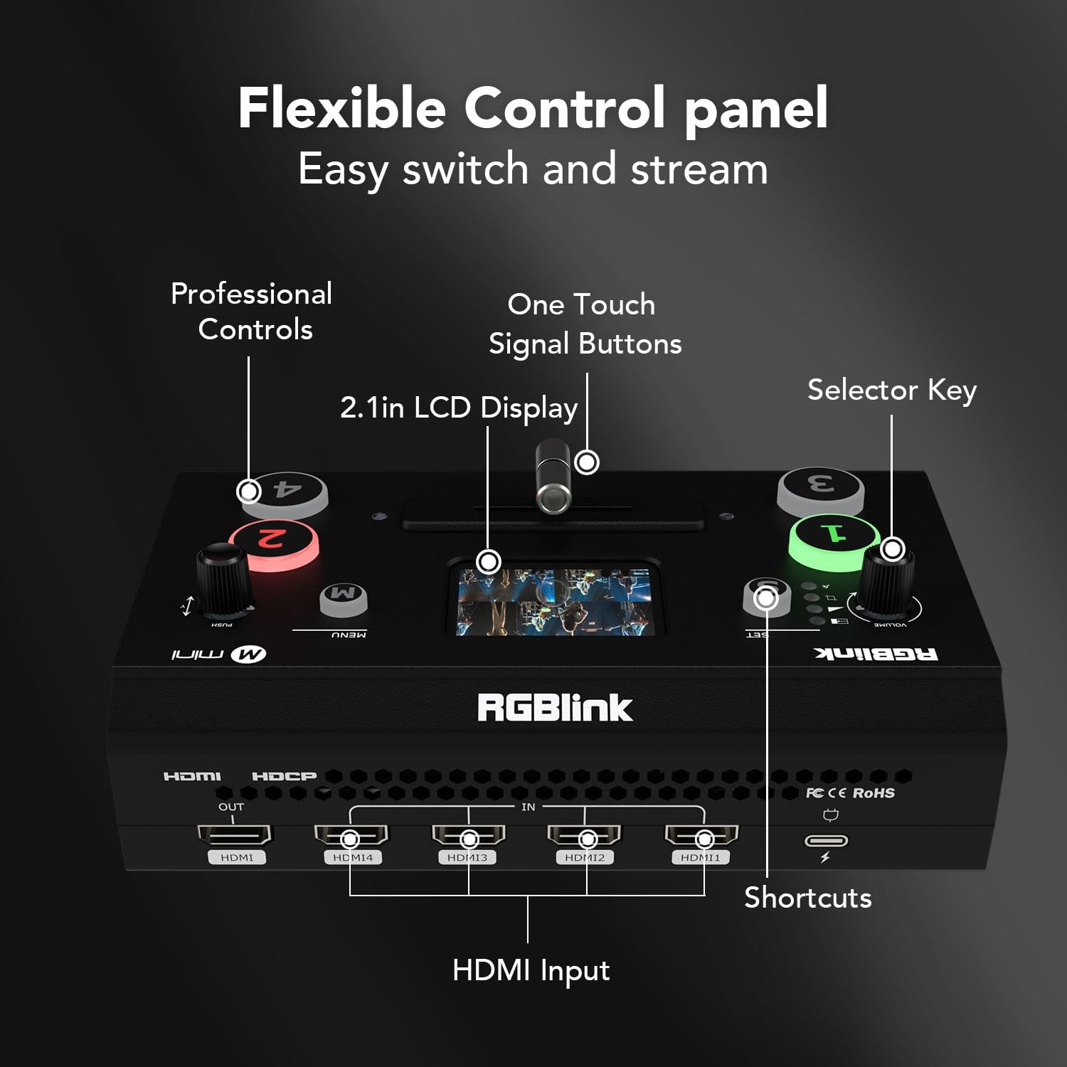 Bộ Chuyển Đổi Video RGBlink Mini Streaming Switcher Chính Hãng